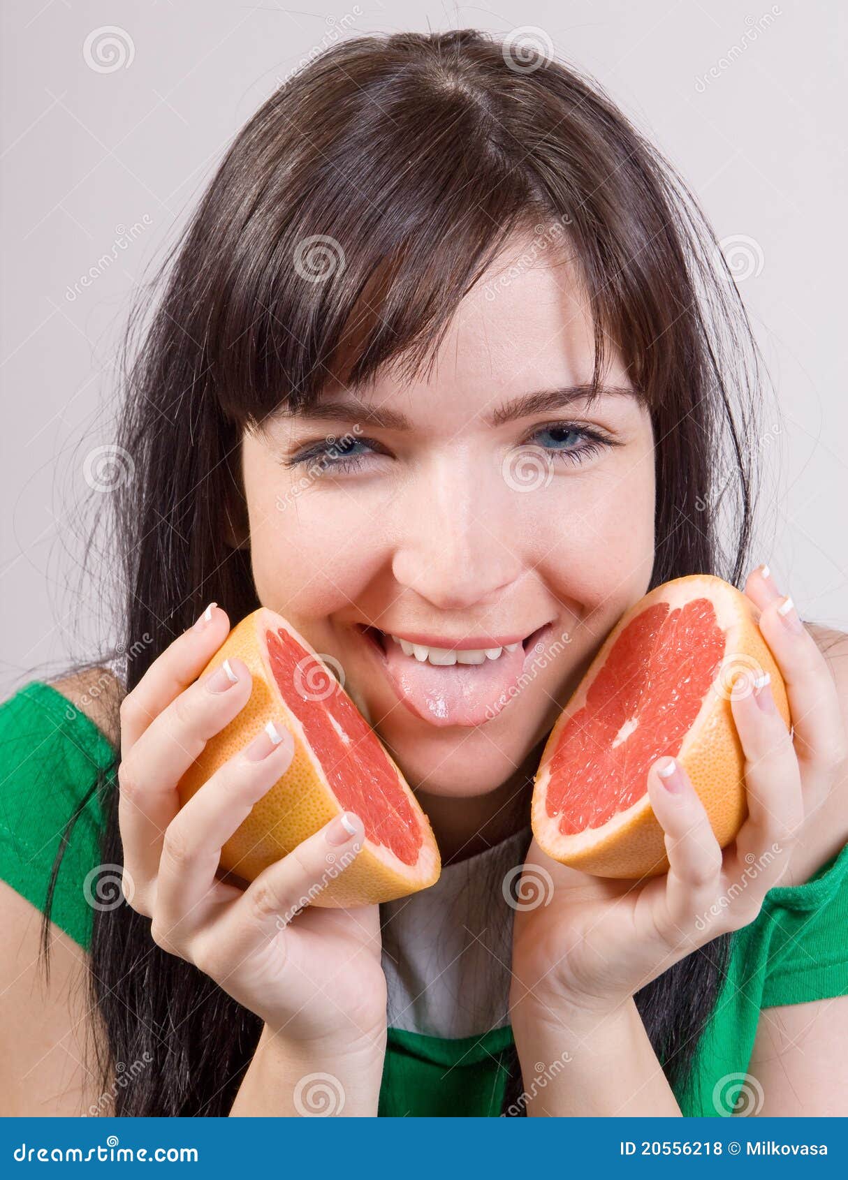 Girl with grapefruit stock photo. Image of portrait, fruit - 20556218