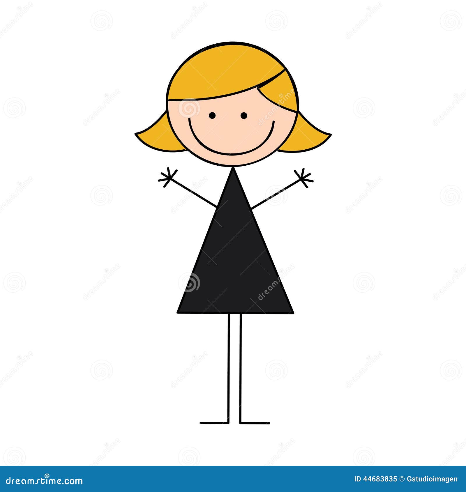 Girl graphic stock vector. Illustration of drawing, graphic - 44683835