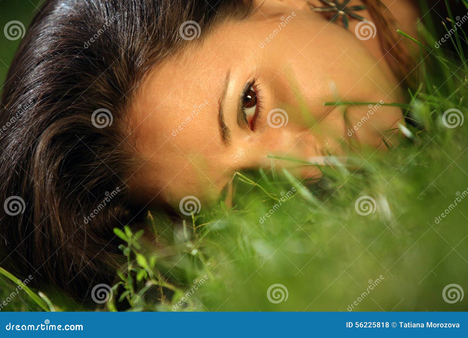 Girl In A Grass Stock Photography | CartoonDealer.com #2837438
