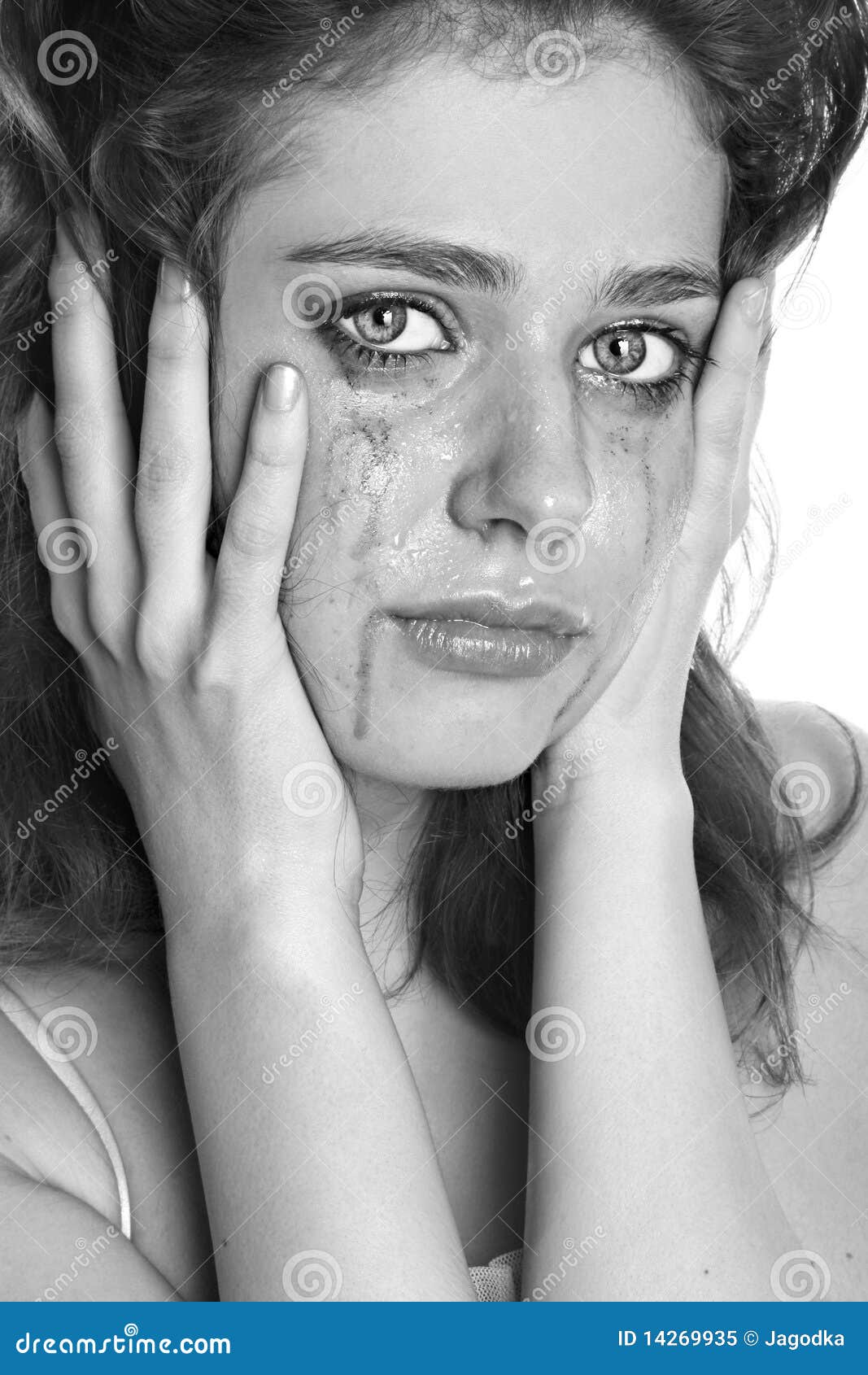 The girl in grief stock image. Image of pain, headache - 14269935