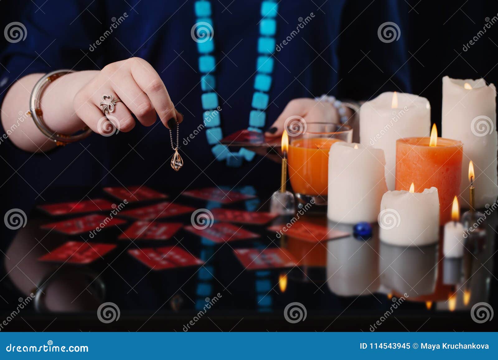 Girl guessing on cards stock image. Image of hands, beauty - 114543945
