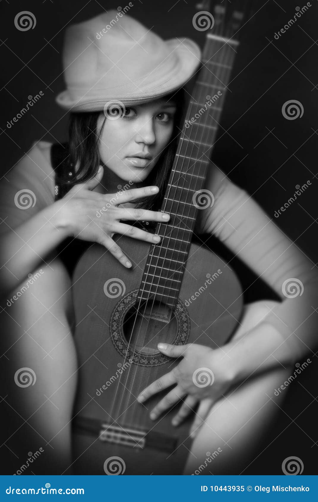 Girl & Guitar stock image. Image of guitar, sitting - 10443935