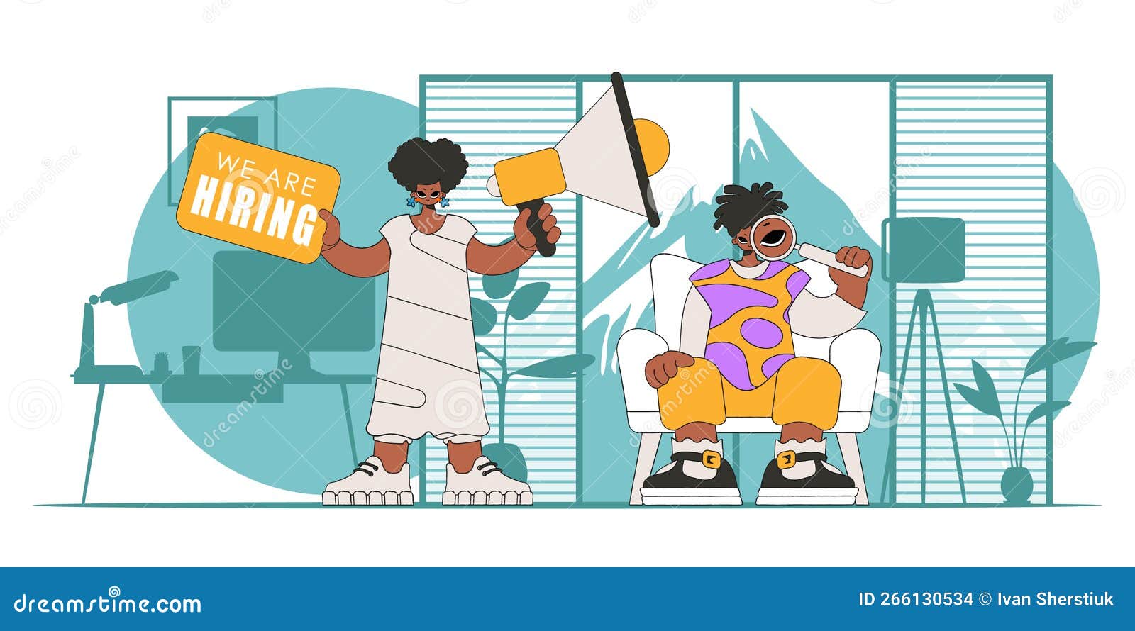 The Girl and the Guy are Workers in the Field of Human Resources. Stock ...