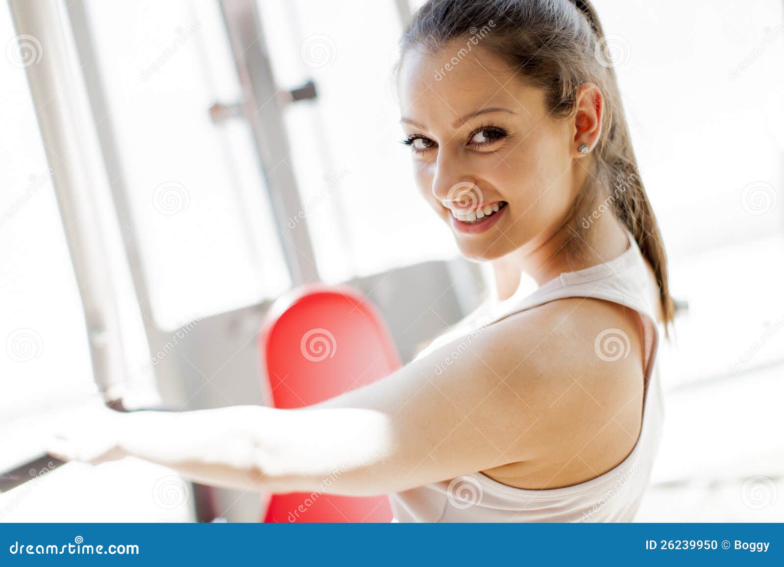 Girl in the gym stock photo. Image of confident, happiness - 26239950