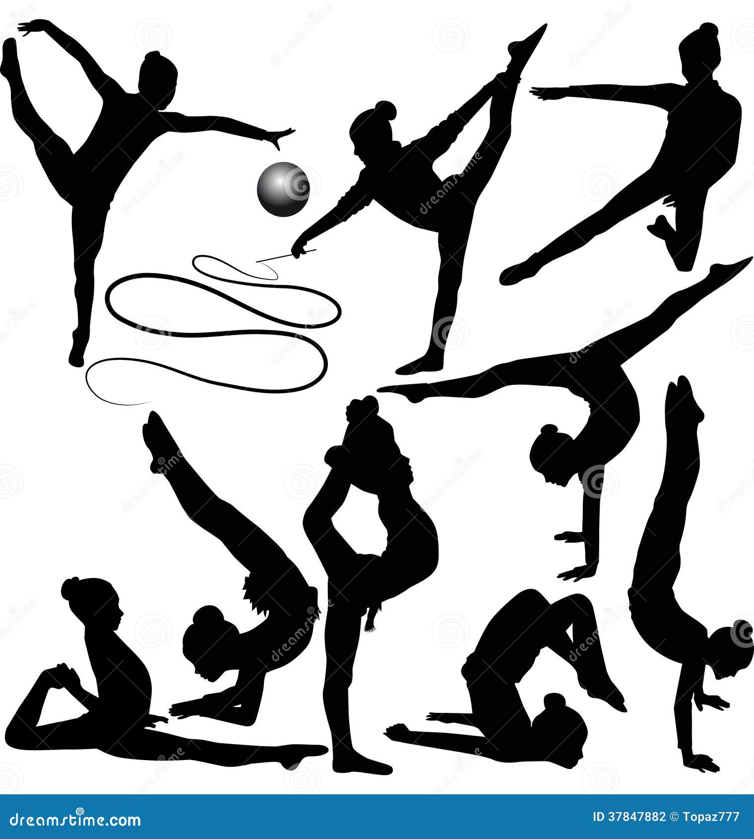 Girl gymnast athlete stock vector. Illustration of beauty - 37847882