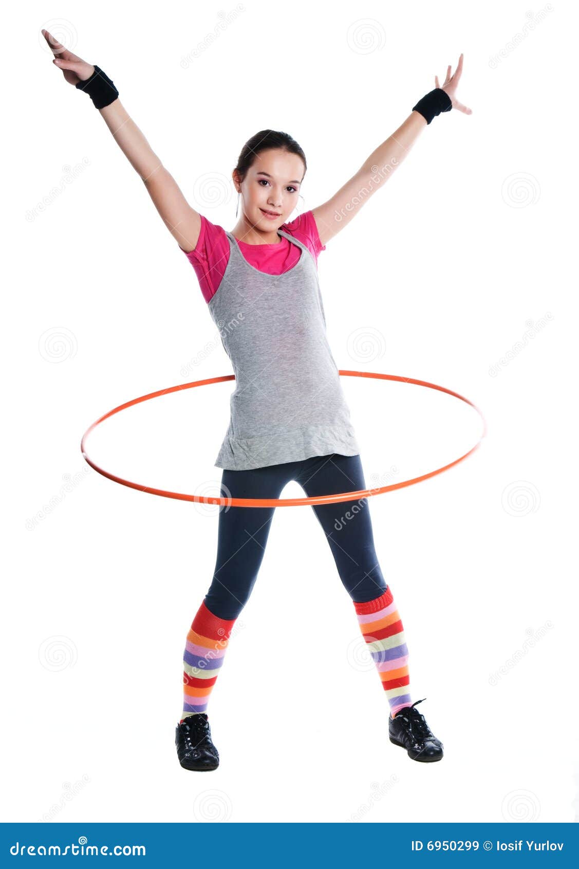 A Girl and a Gymnastics Ring Stock Image - Image of girl, exercise: 6950299