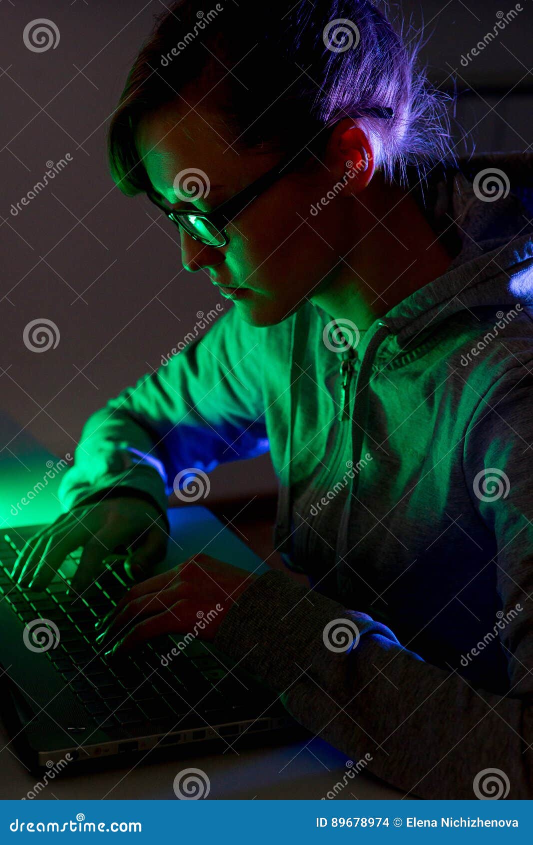 A girl hacker stock photo. Image of adult, person, coding - 89678974