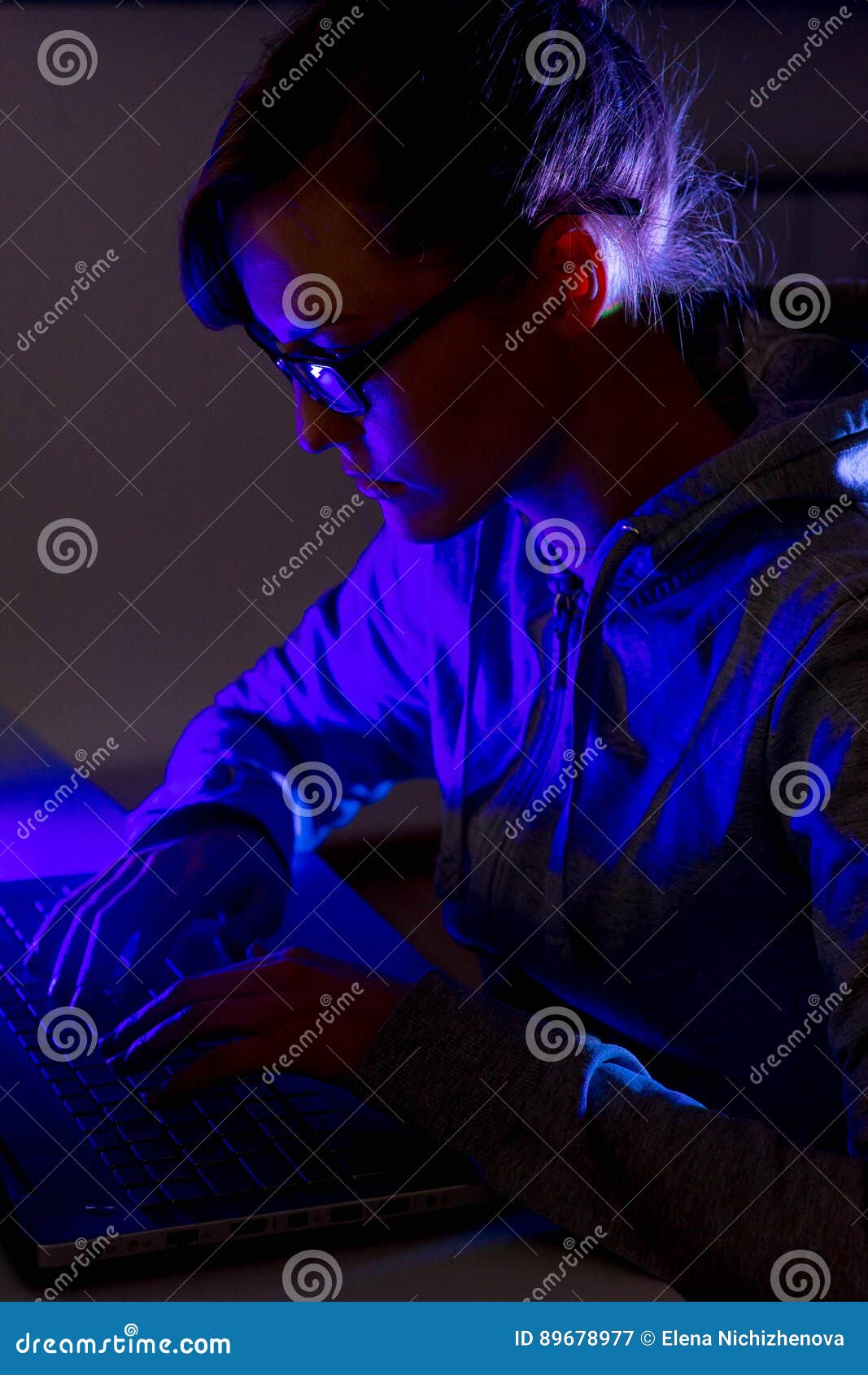A girl hacker stock image. Image of people, businesswoman - 89678977