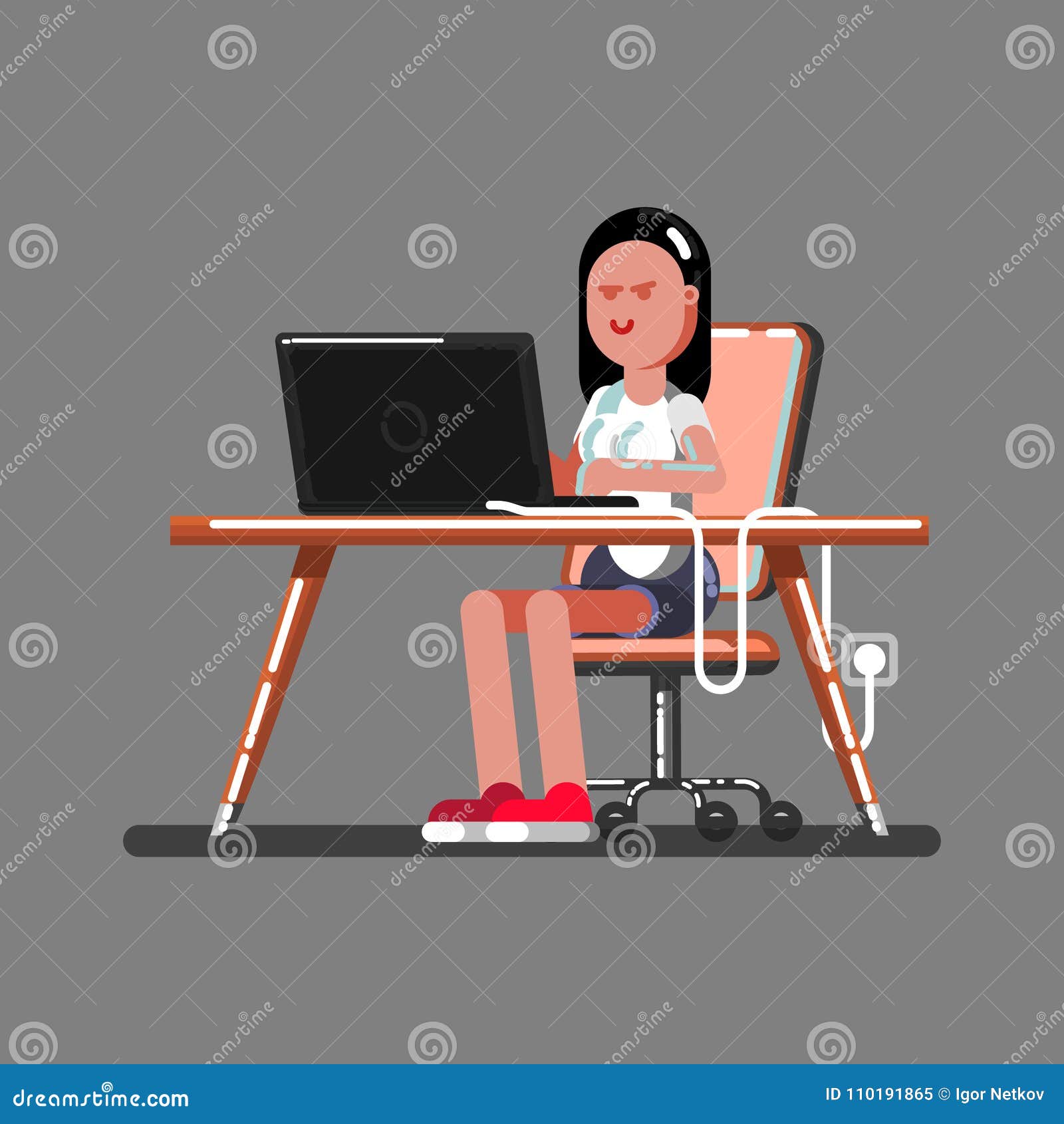 Girl Hacker Black Mask Over Relation Diagram Diversity Icon On Blue ...