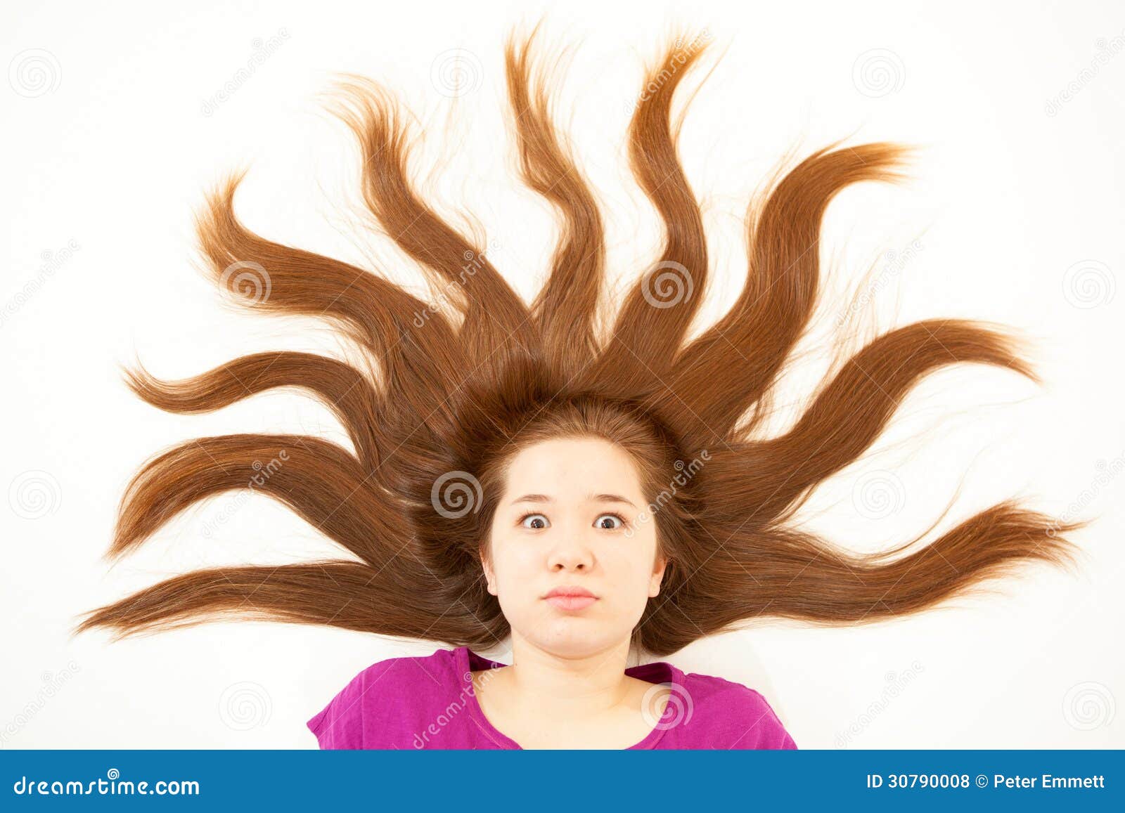 Girl with Hair Like Sun Rays Stock Photo - Image of strange, open: 30790008