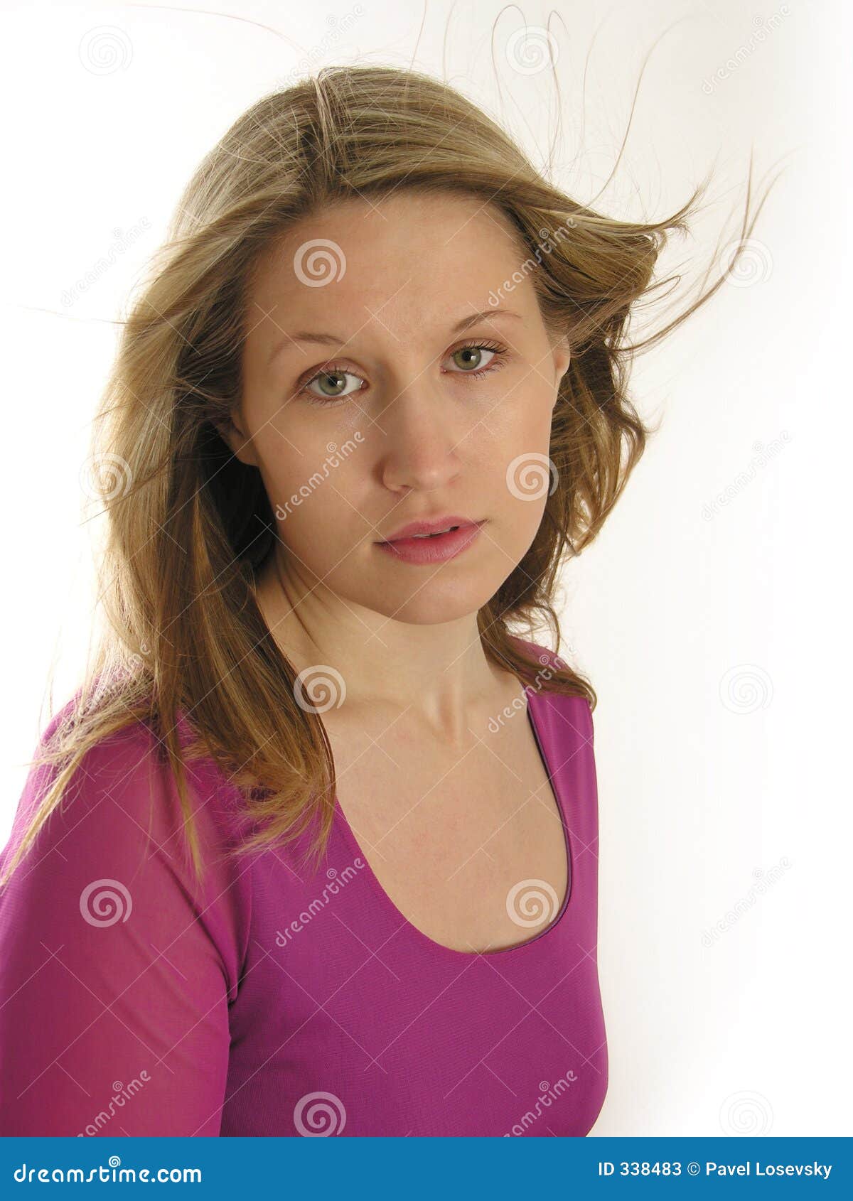 Girl. hair s wind stock image. Image of cutie, female, dame - 338483