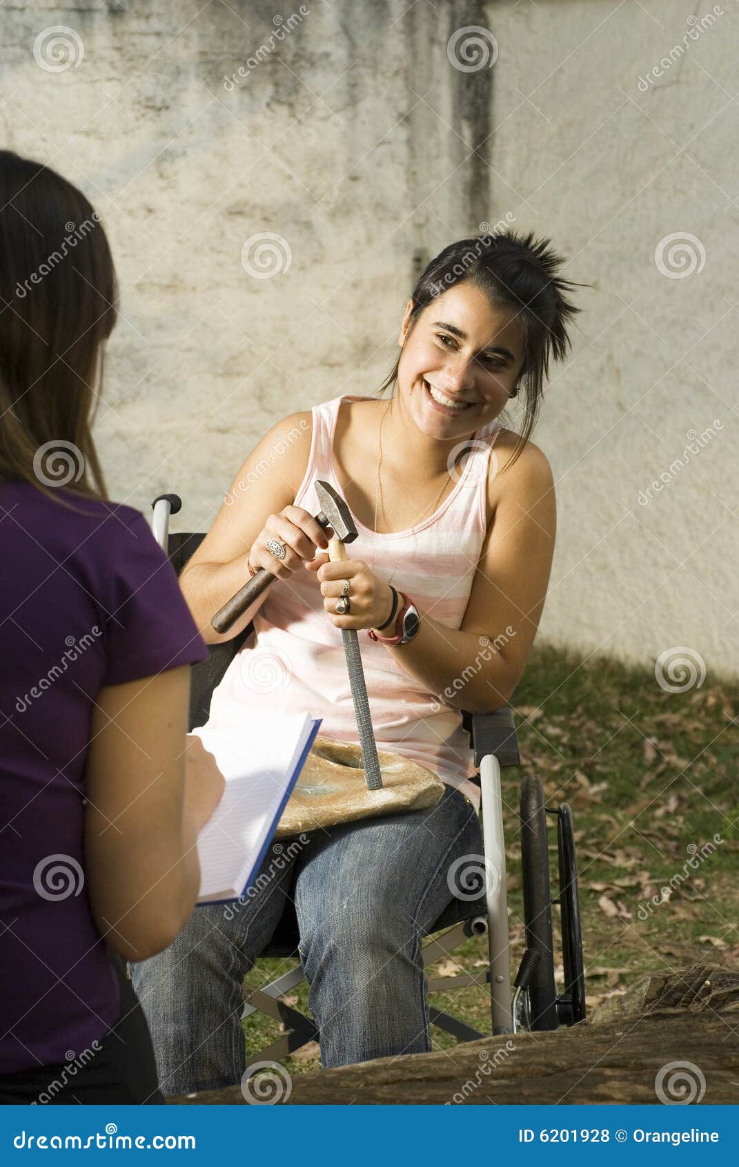 Girl with Hammer stock photo. Image of mischief, chisel - 6201928