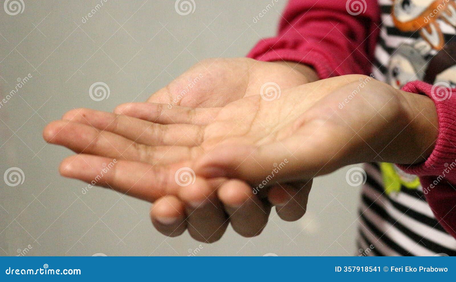 Girl hand gestures stock image. Image of concept, palm - 357918541