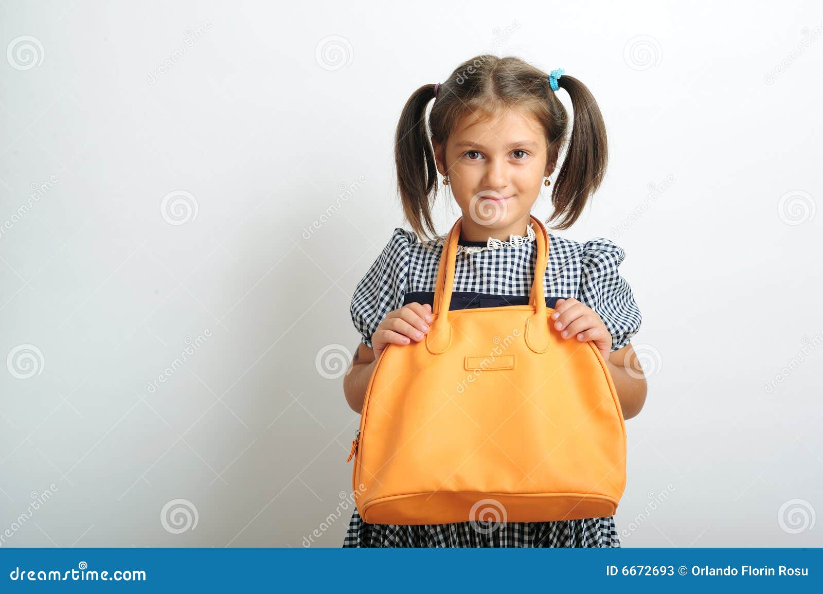 Girl with handbag stock image. Image of fashion, people - 6672693