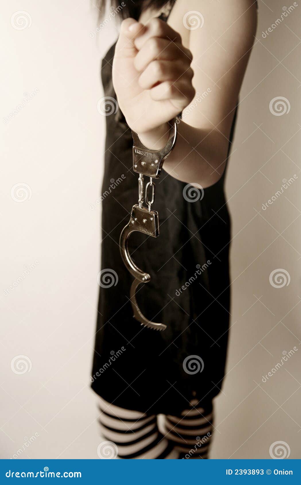 Girl in handcuffs stock image. Image of girl, felon, freedom - 2393893