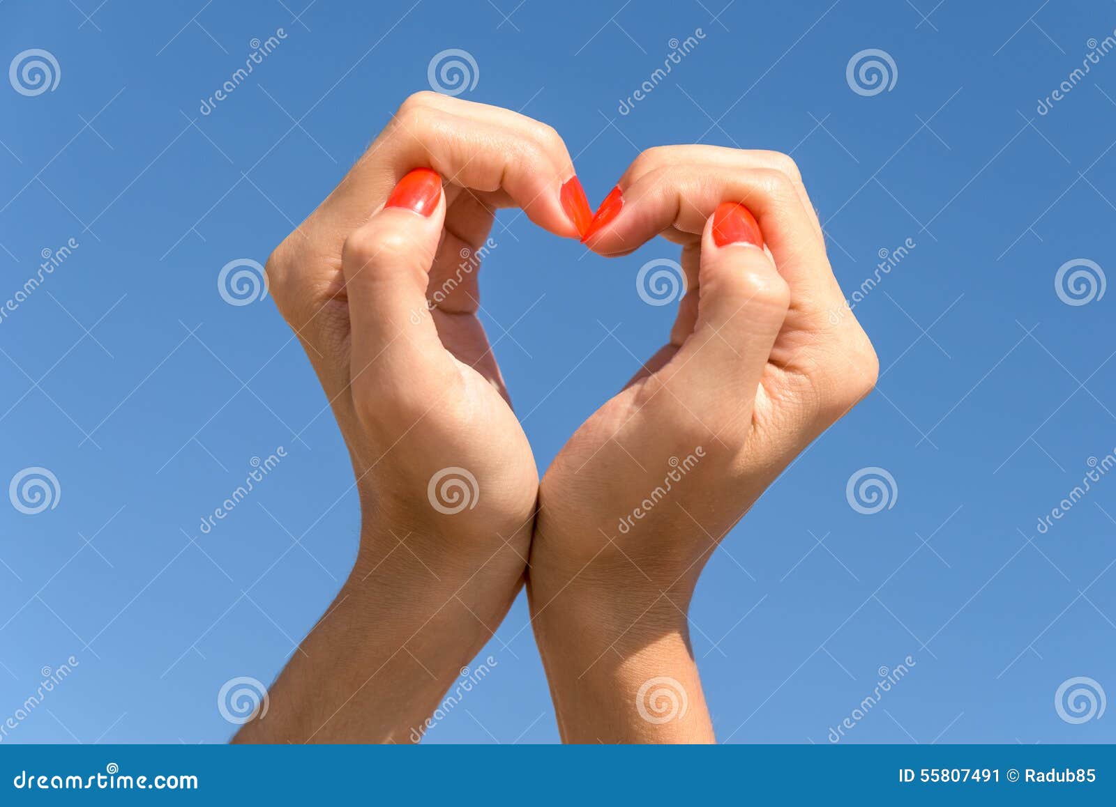 Girl Hands in Heart Shape stock image. Image of romance - 55807491
