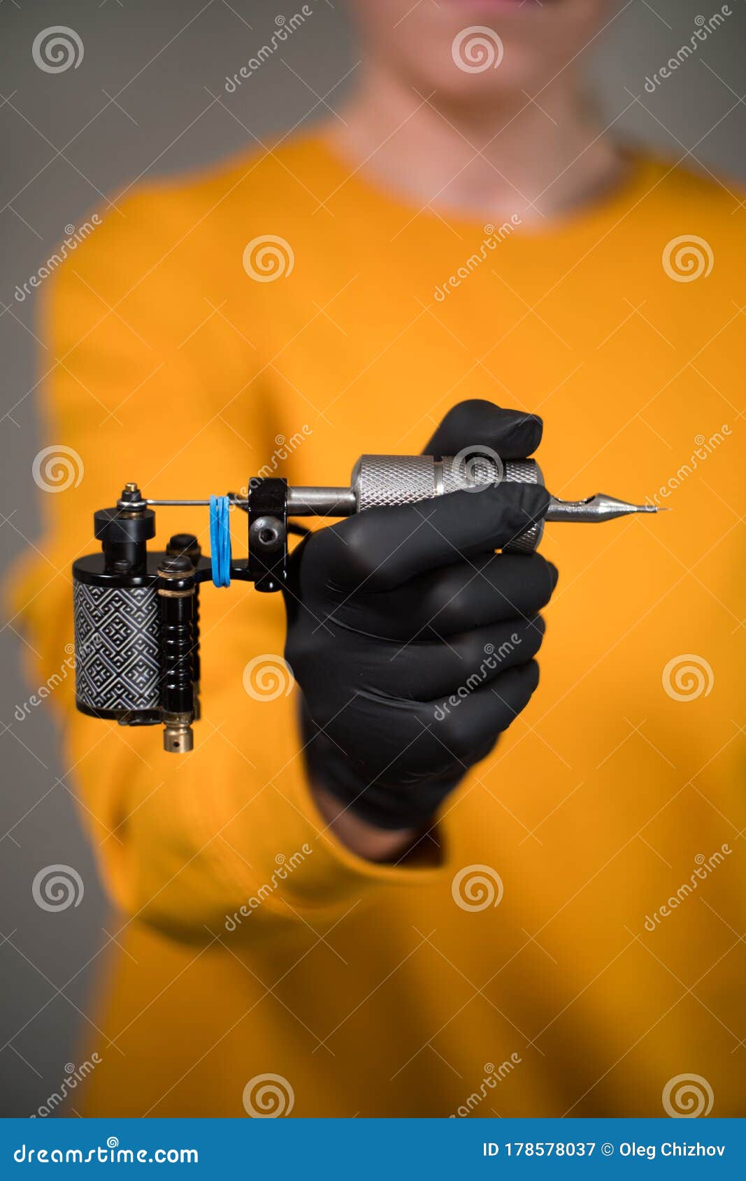 Girl in Hands Tattoo Machine Permanent Tattoo Stock Image - Image of ...