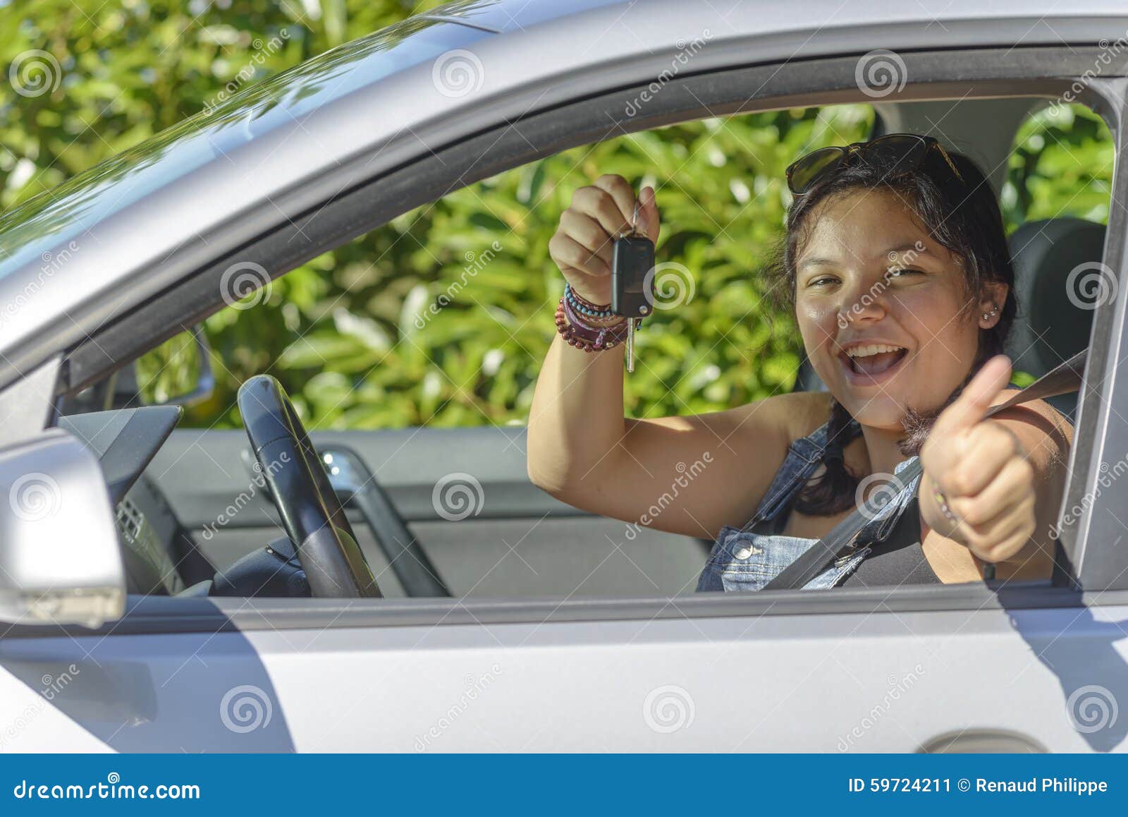 Girl has driving license stock image. Image of cheerful - 59724211