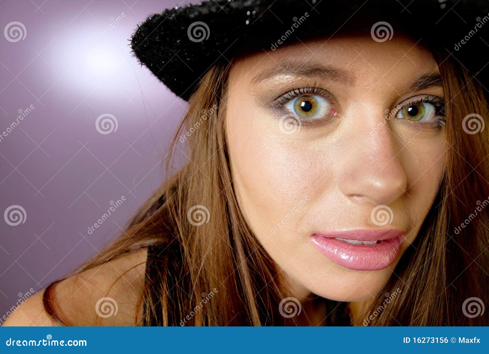 Girl with hat stock photo. Image of emotion, studio, shot - 16273156