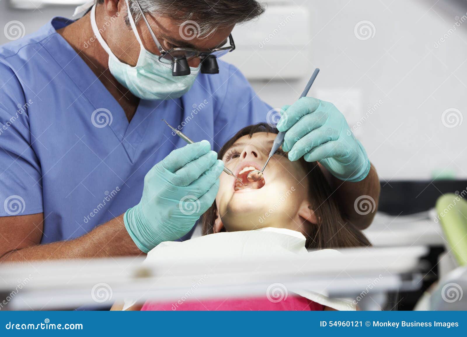 Girl Having Check Up with Dentist Stock Image - Image of hygeine, gums ...