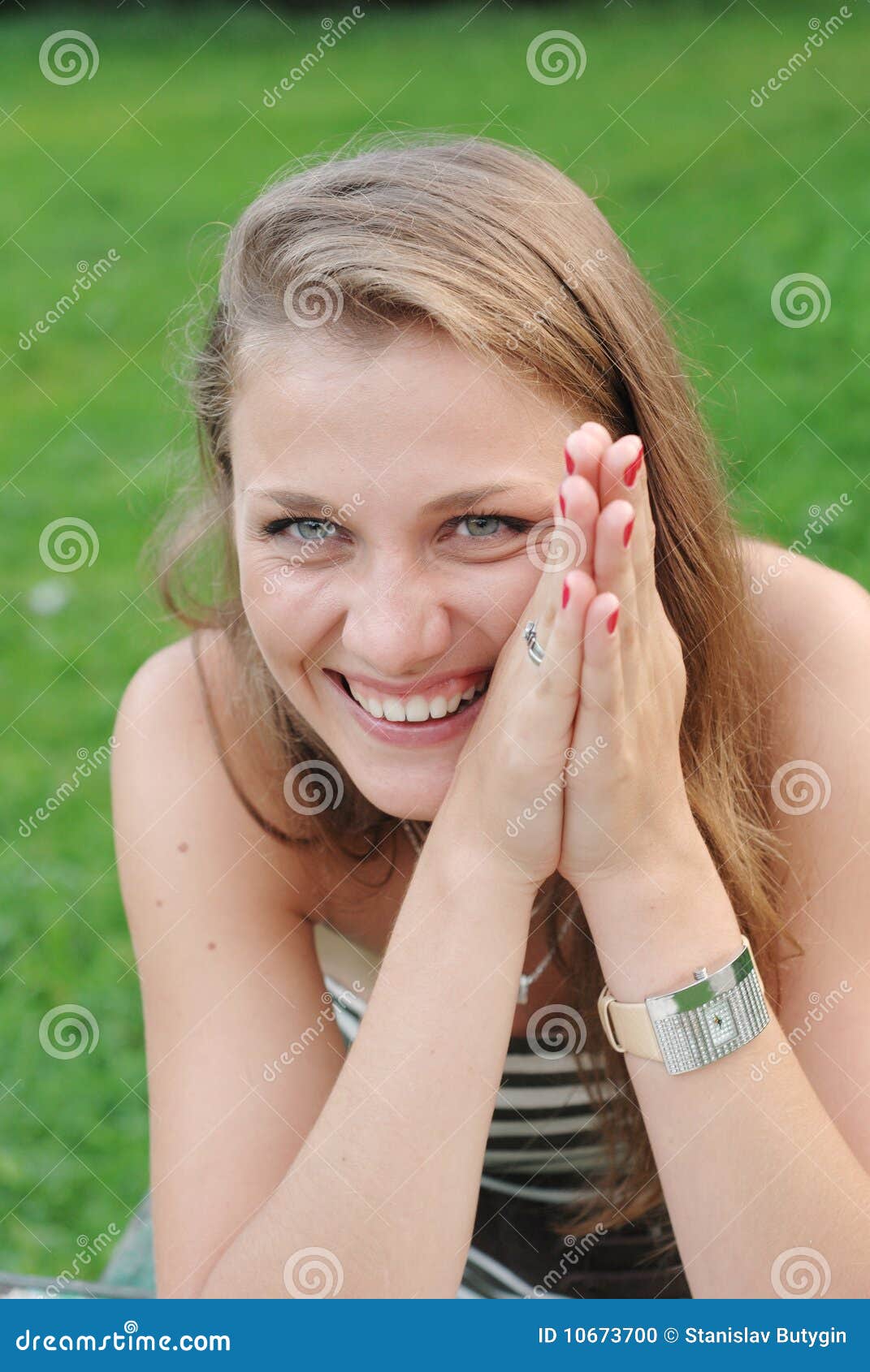 Girl having a good laugh stock photo. Image of summer - 10673700