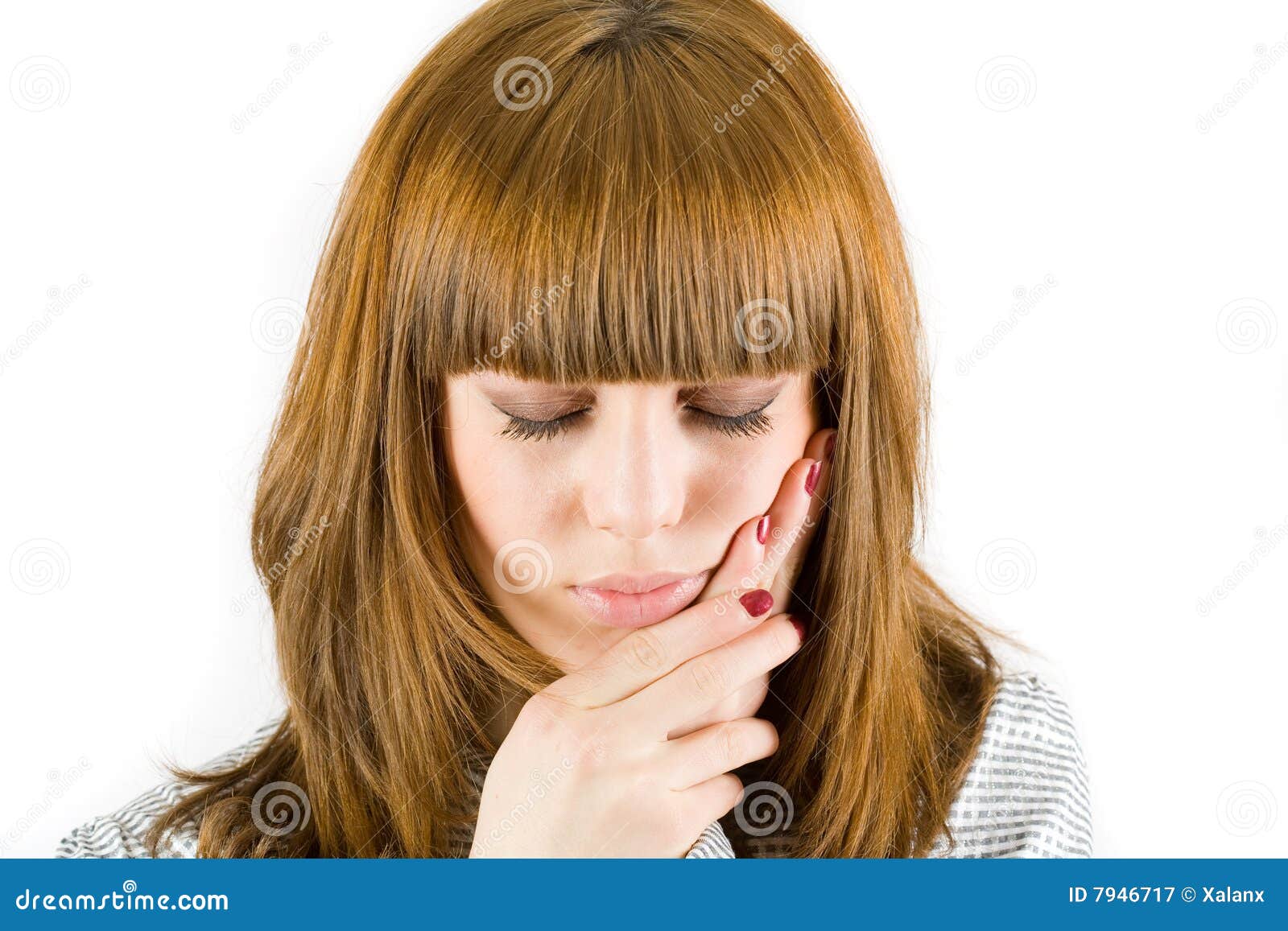 Girl having a problem stock image. Image of mental, problem - 7946717