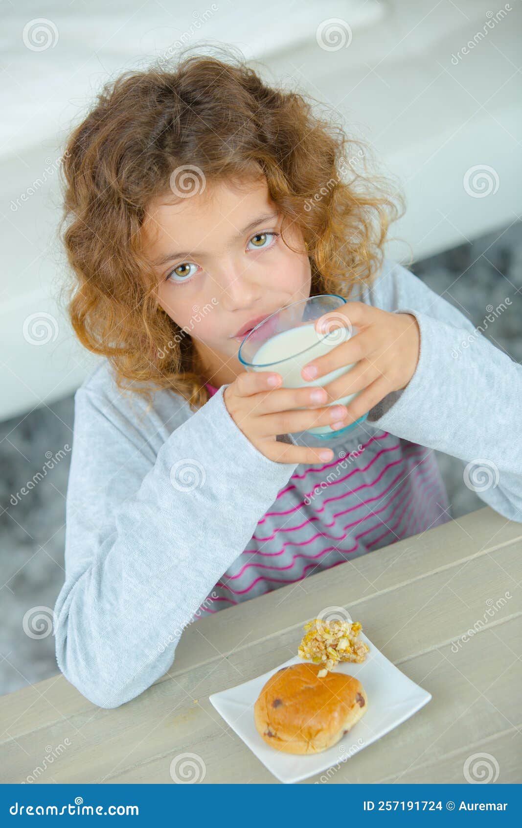 Girl having snack stock photo. Image of parents, child - 257191724