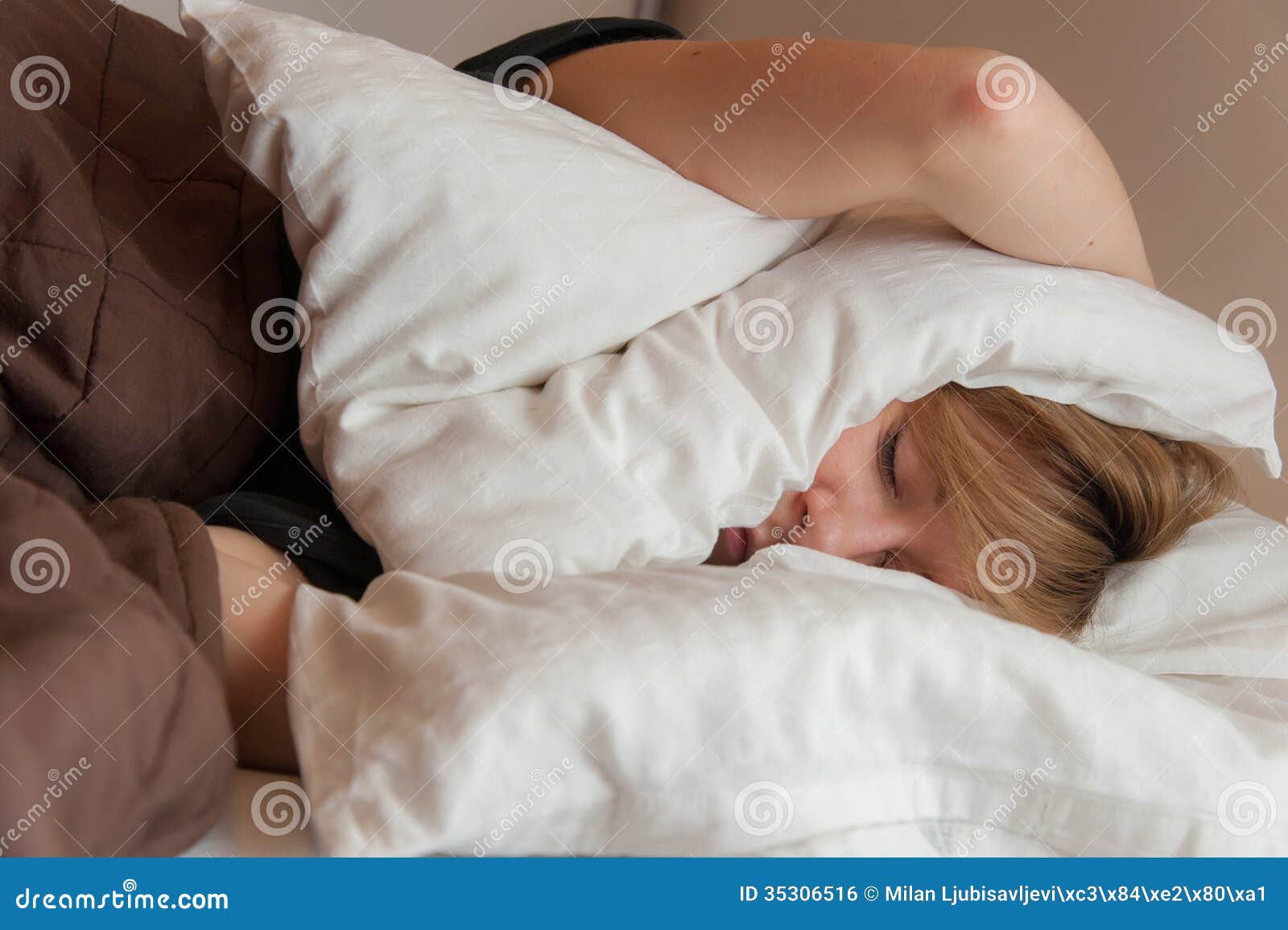 Girl Having Trouble Sleeping Stock Photo - Image of insomnia, adult ...