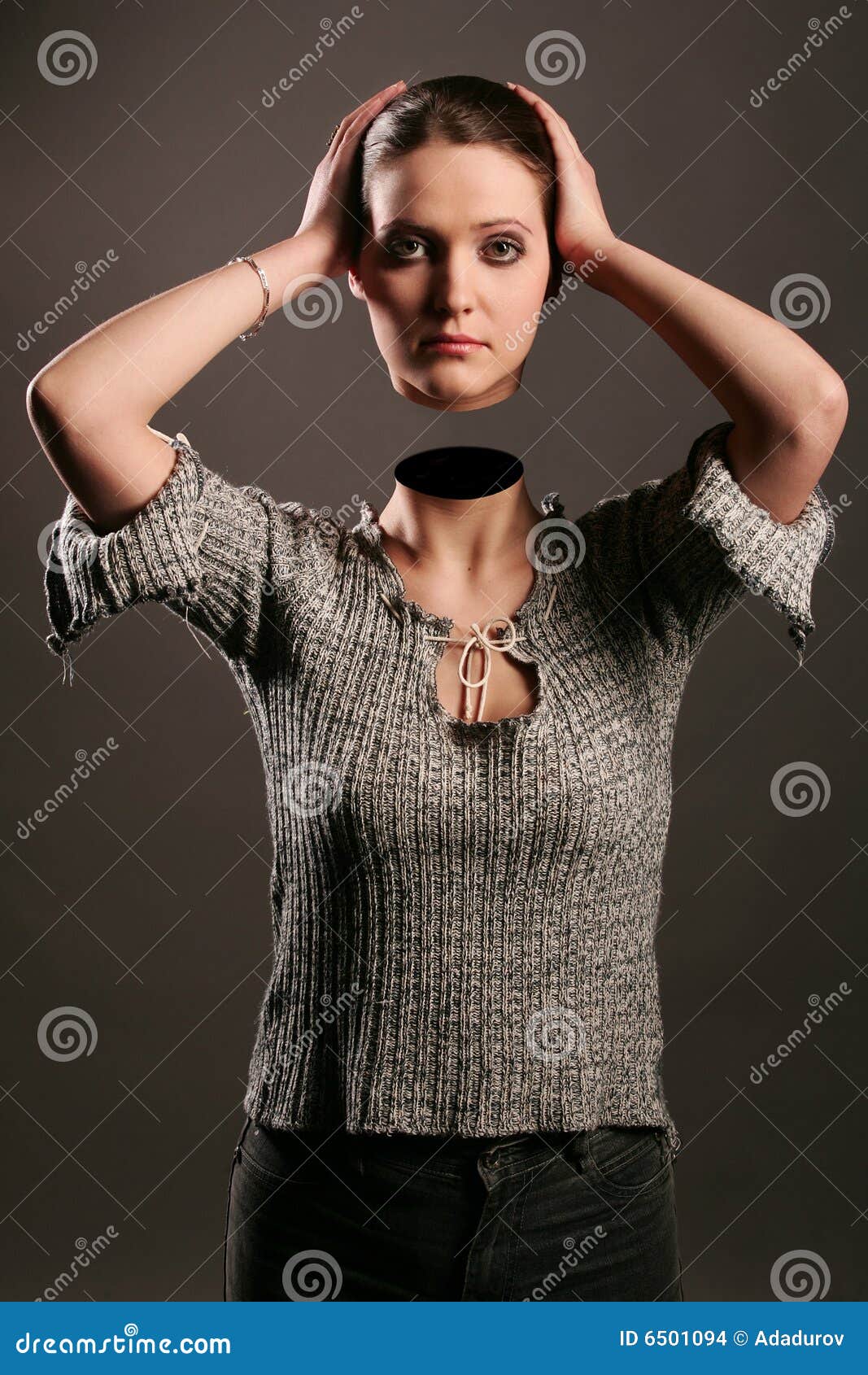 Girl without head stock photo. Image of eyes, circus, female - 6501094