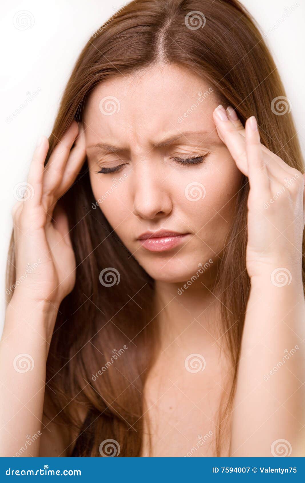 Girl headache stock image. Image of copy, professional - 7594007