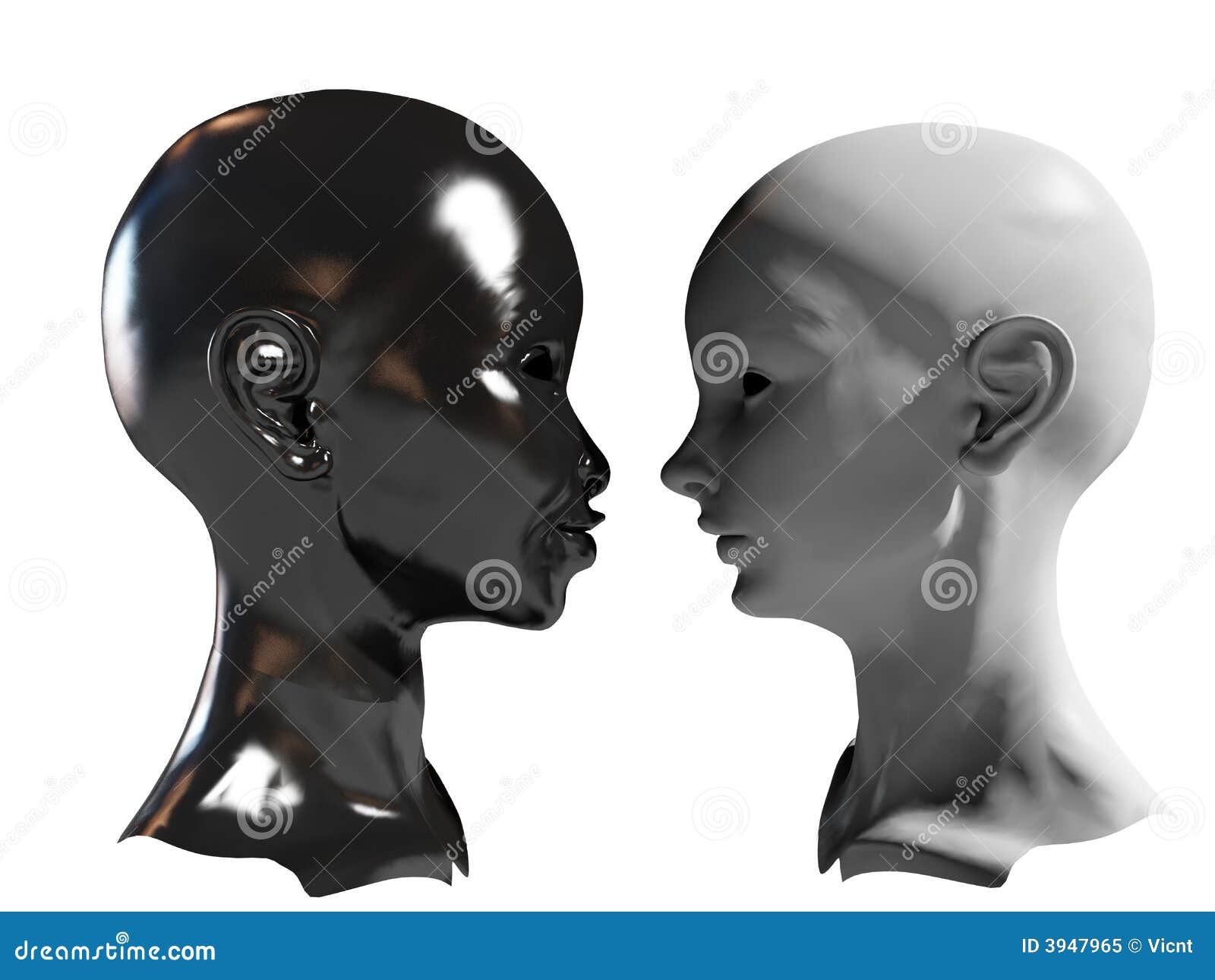 Girl heads stock illustration. Illustration of girls, skin - 3947965