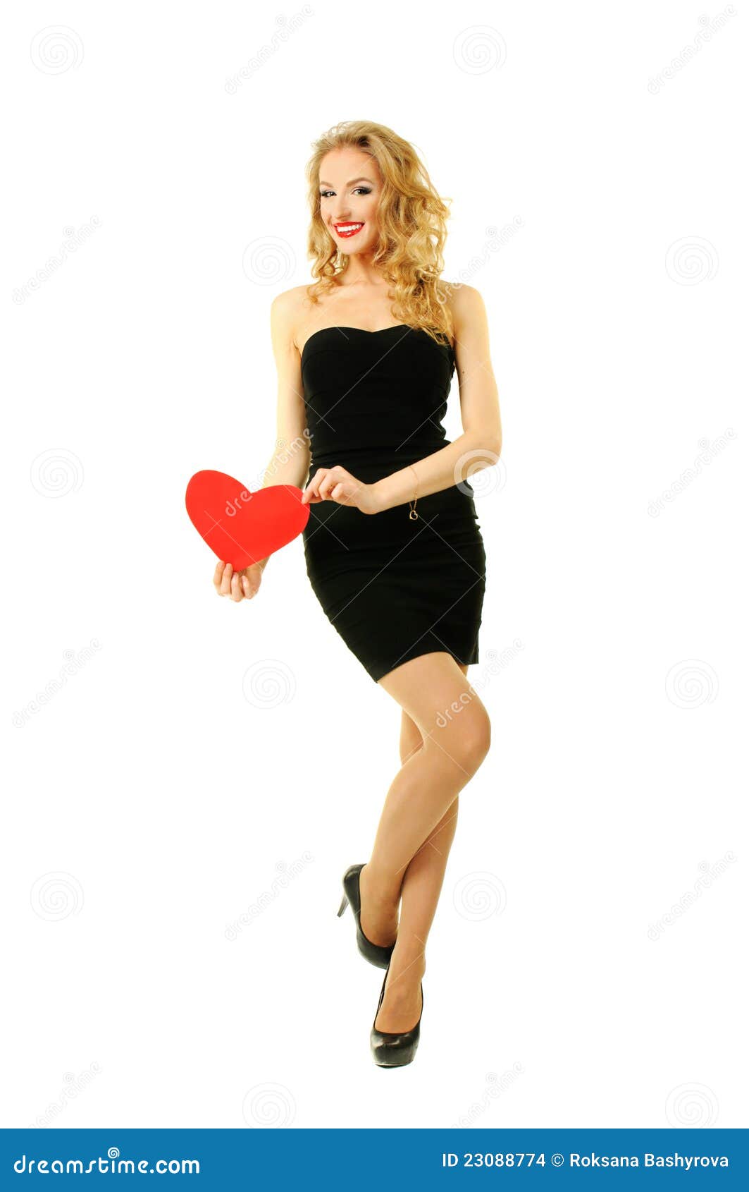 Girl with heart stock photo. Image of holiday, love, gift - 23088774