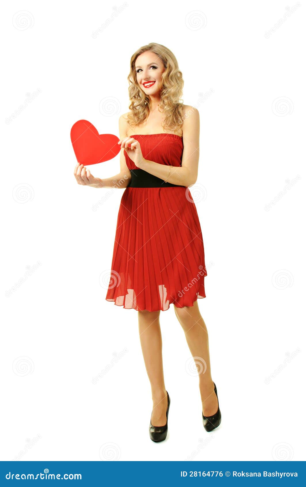 Girl with heart stock photo. Image of portrait, joyful - 28164776