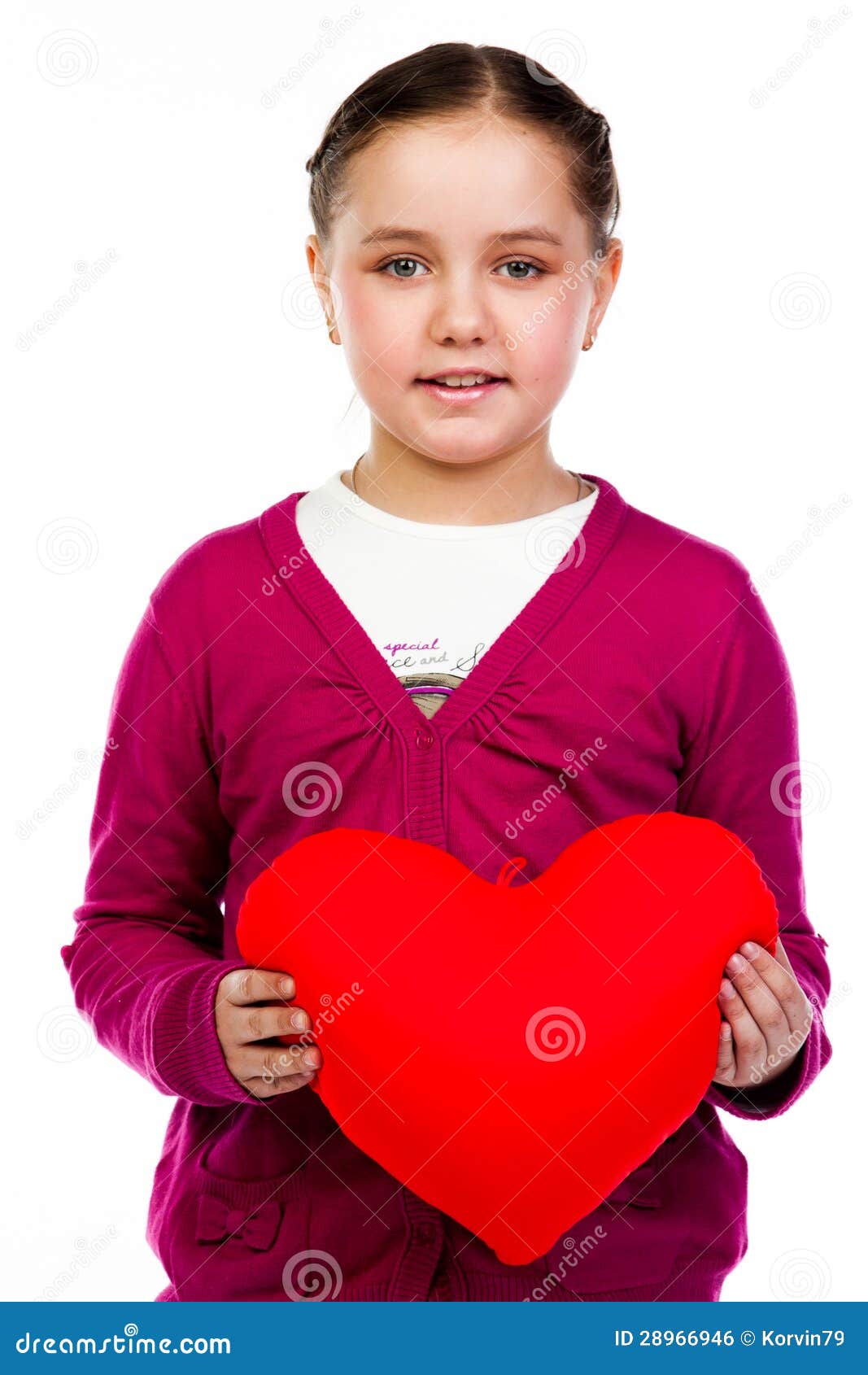 Girl with heart stock photo. Image of happiness, hair - 28966946