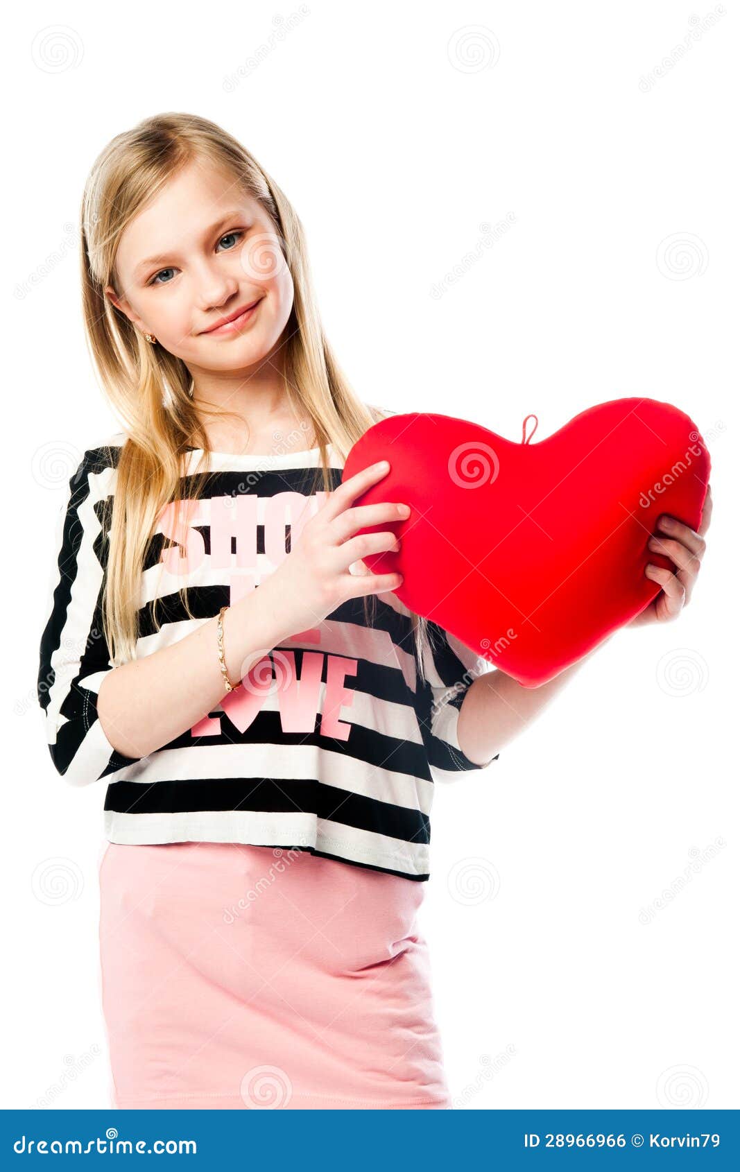 Girl with heart stock photo. Image of celebrations, children - 28966966