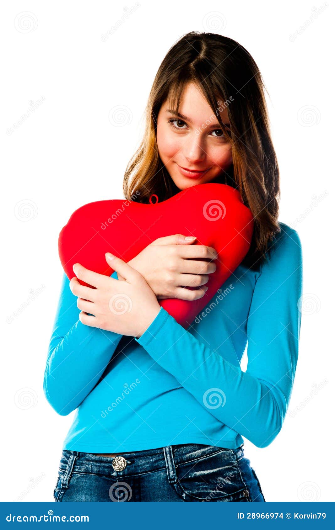 Girl with heart stock photo. Image of isolated, celebrations - 28966974