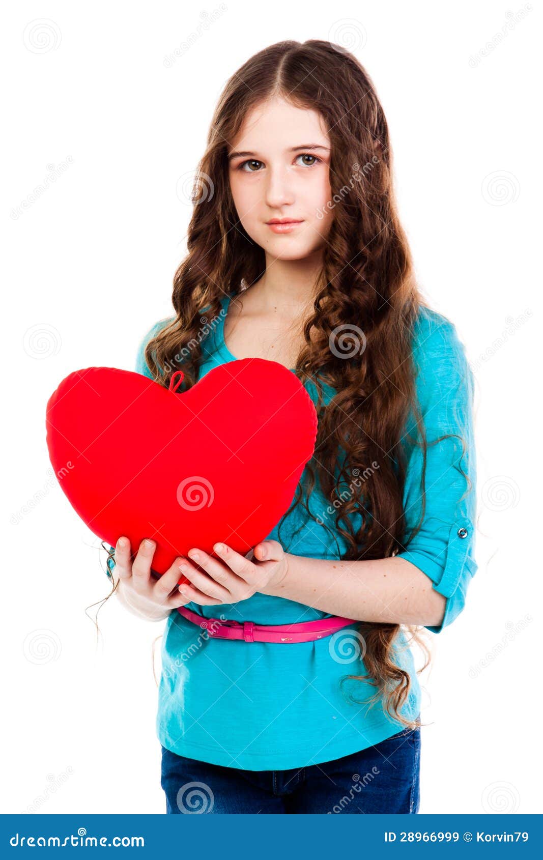 Girl with heart stock image. Image of person, actions - 28966999