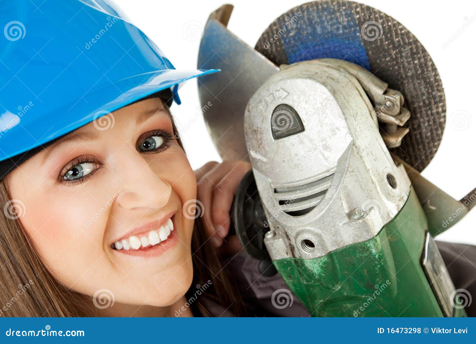 Girl helmet grinder stock photo. Image of happy, female - 16473298