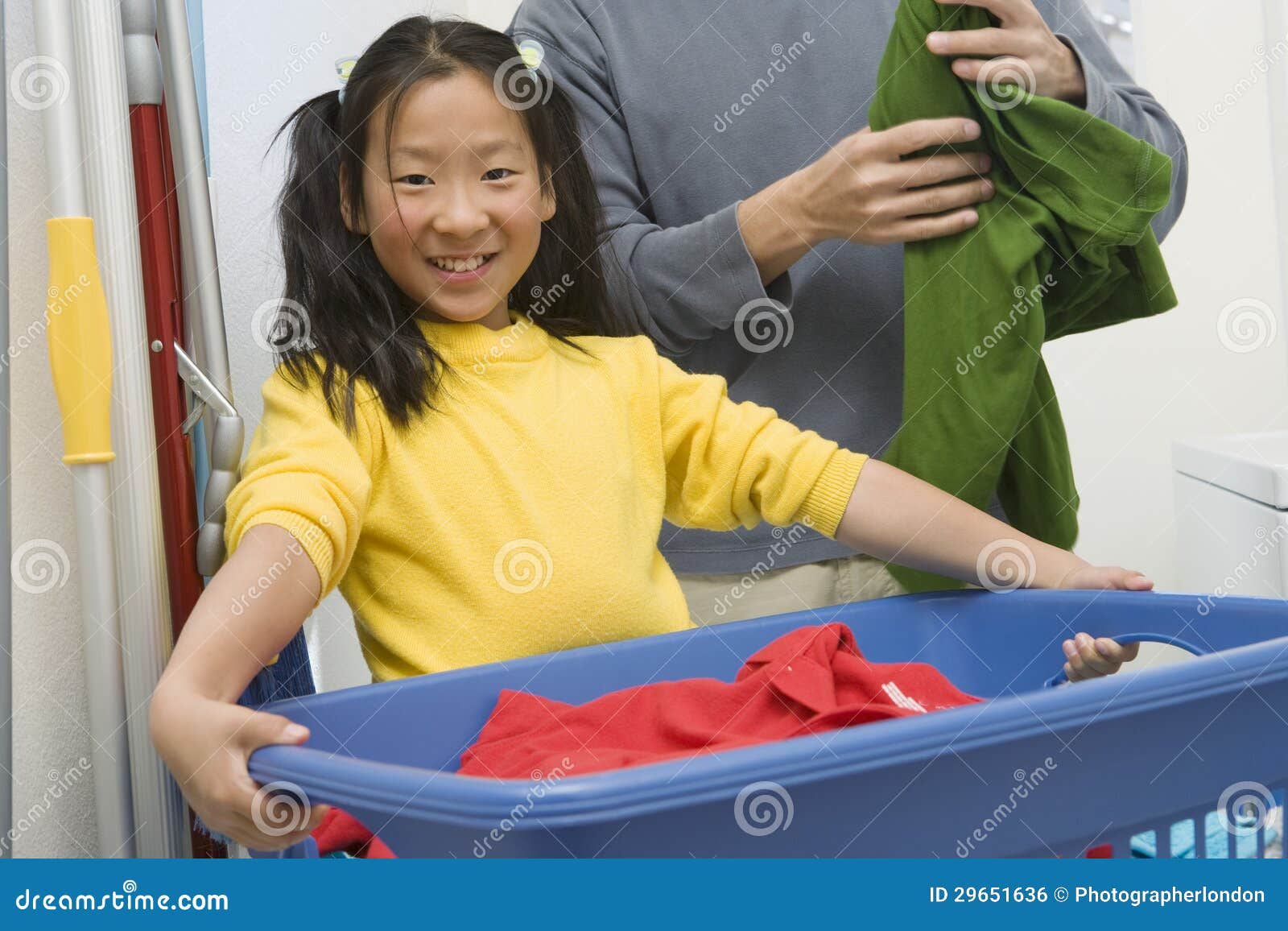 Girl Helping Father at Household Work Stock Photo - Image of holding ...