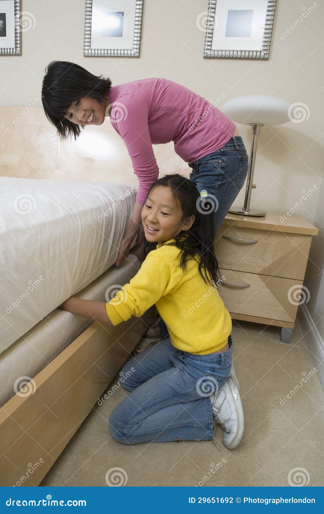 Girl Helping Her Mother for Household Work Stock Photo - Image of ...