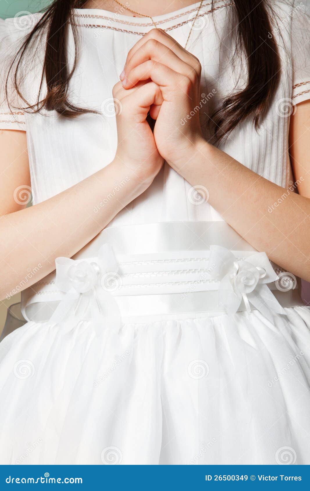 Girl in Her First Communion Day Stock Image - Image of catholicism ...