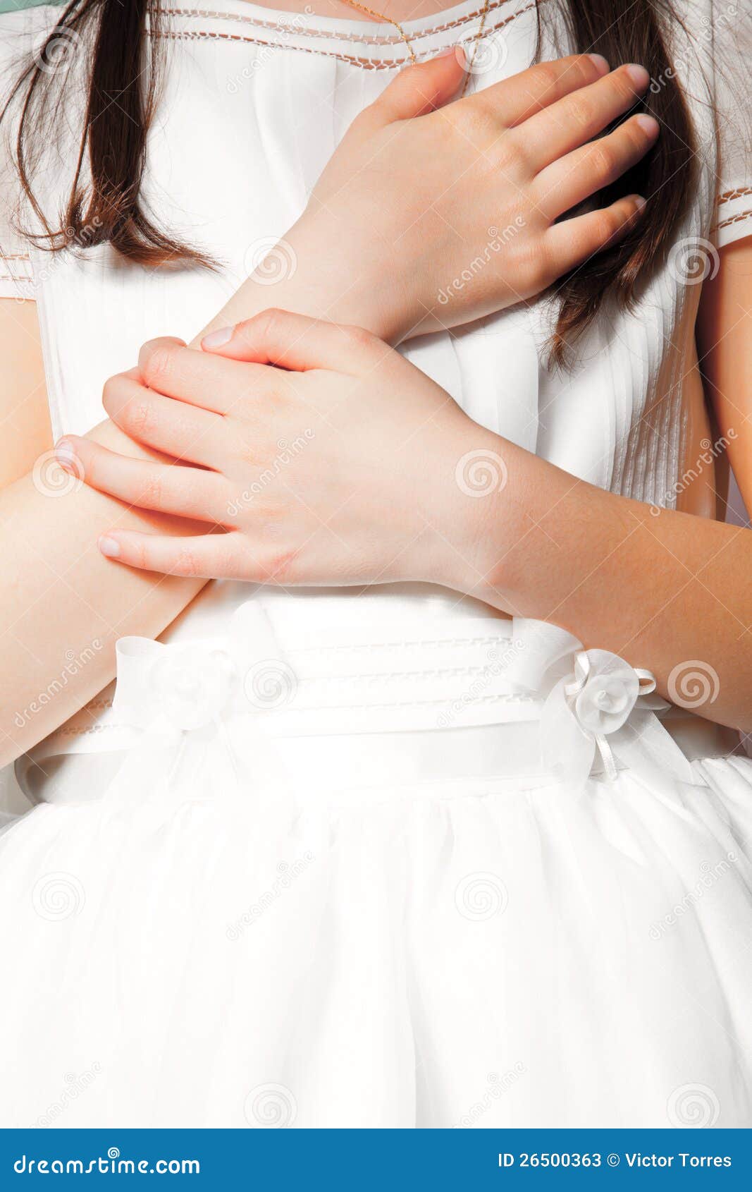 Girl in Her First Communion Day Stock Image - Image of concept ...