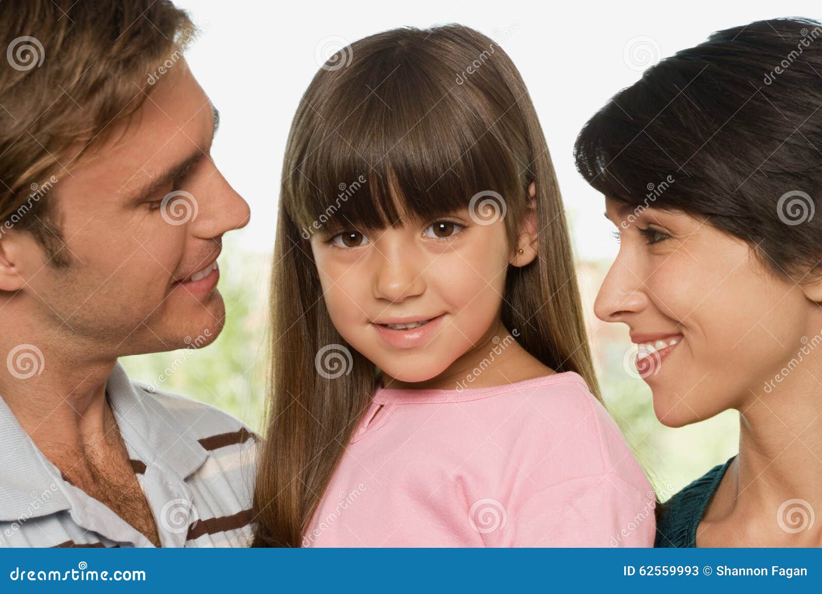 Girl with her parents stock image. Image of couple, girl - 62559993