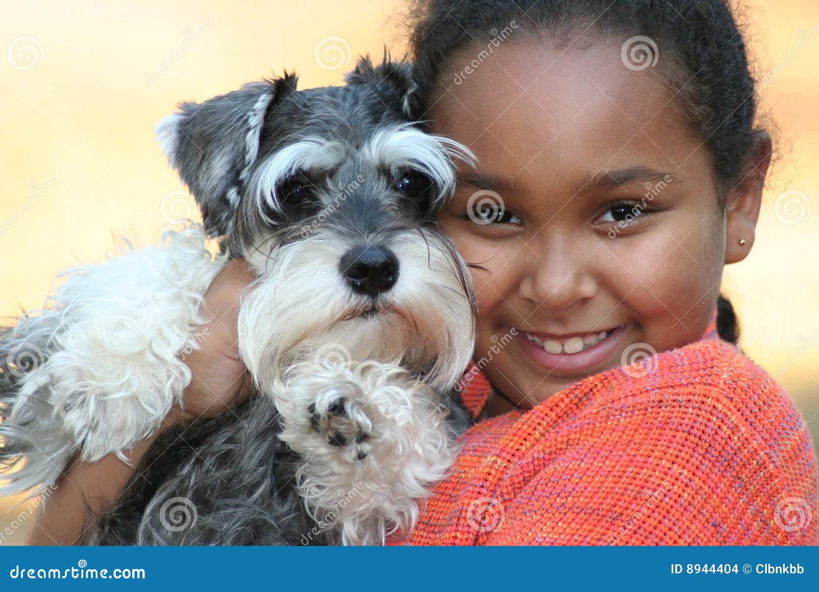 A girl and her puppy stock photo. Image of fall, animal - 8944404