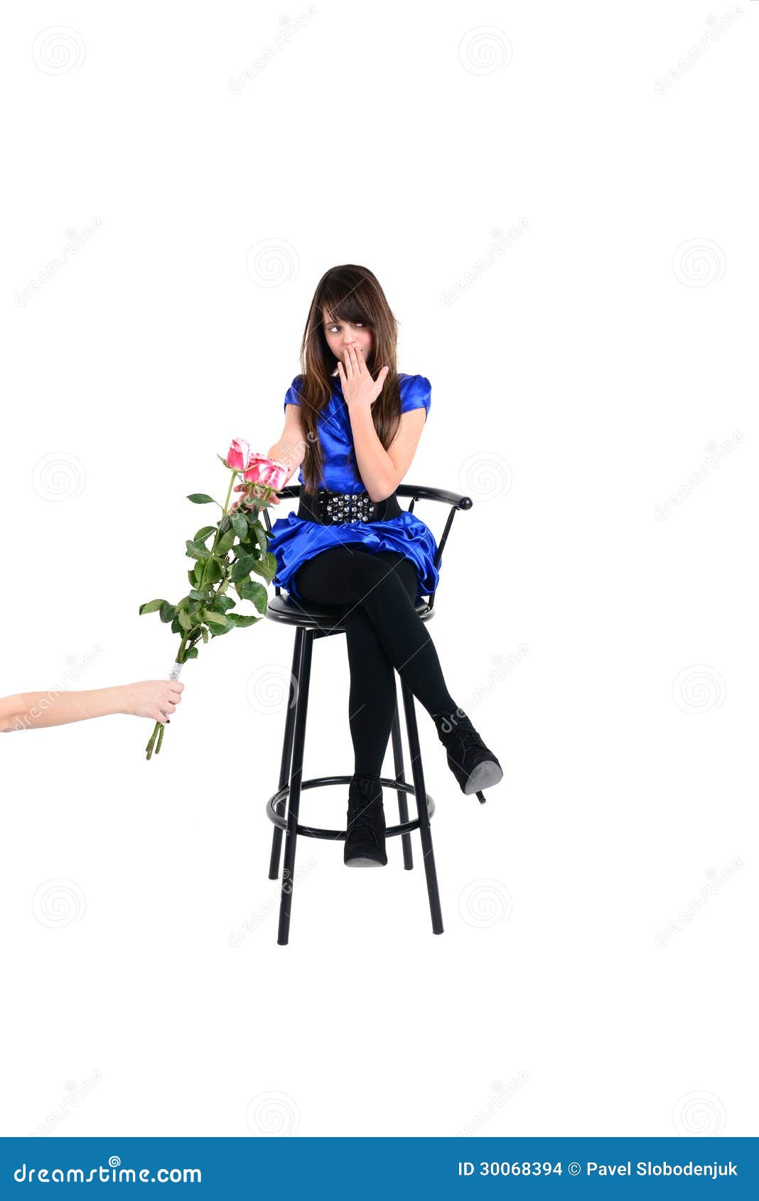 Teen Model With Roses Stock Photo | CartoonDealer.com #30068394