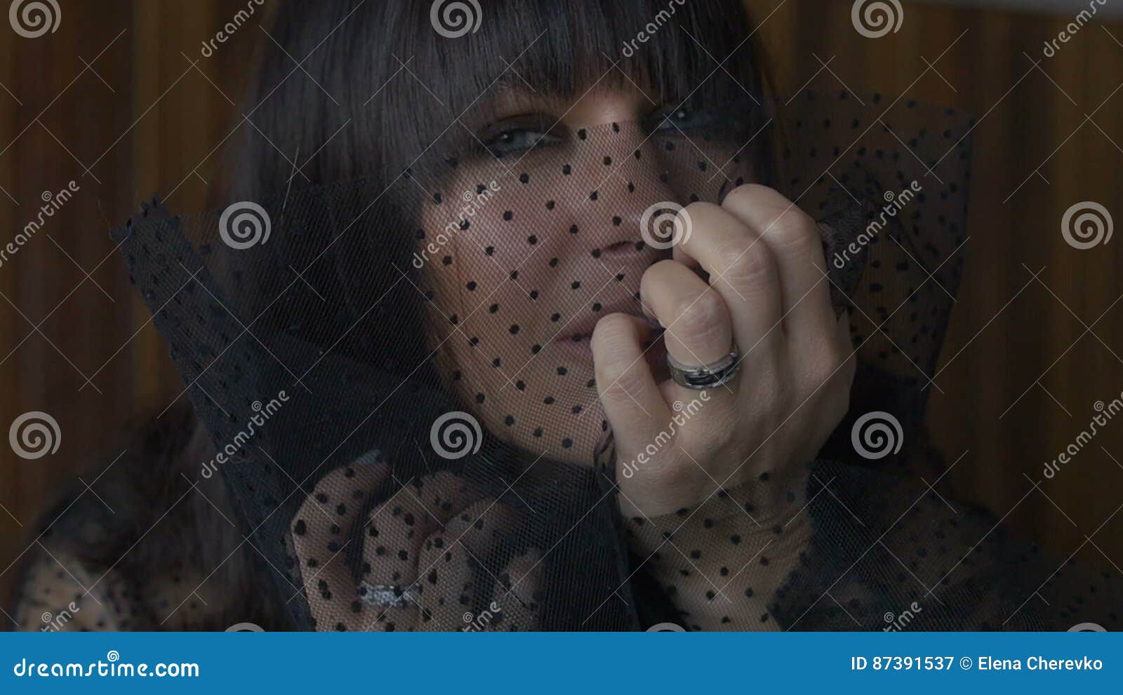 Girl Hides Her Face Behind a Cloth Stock Video - Video of smile, hand ...