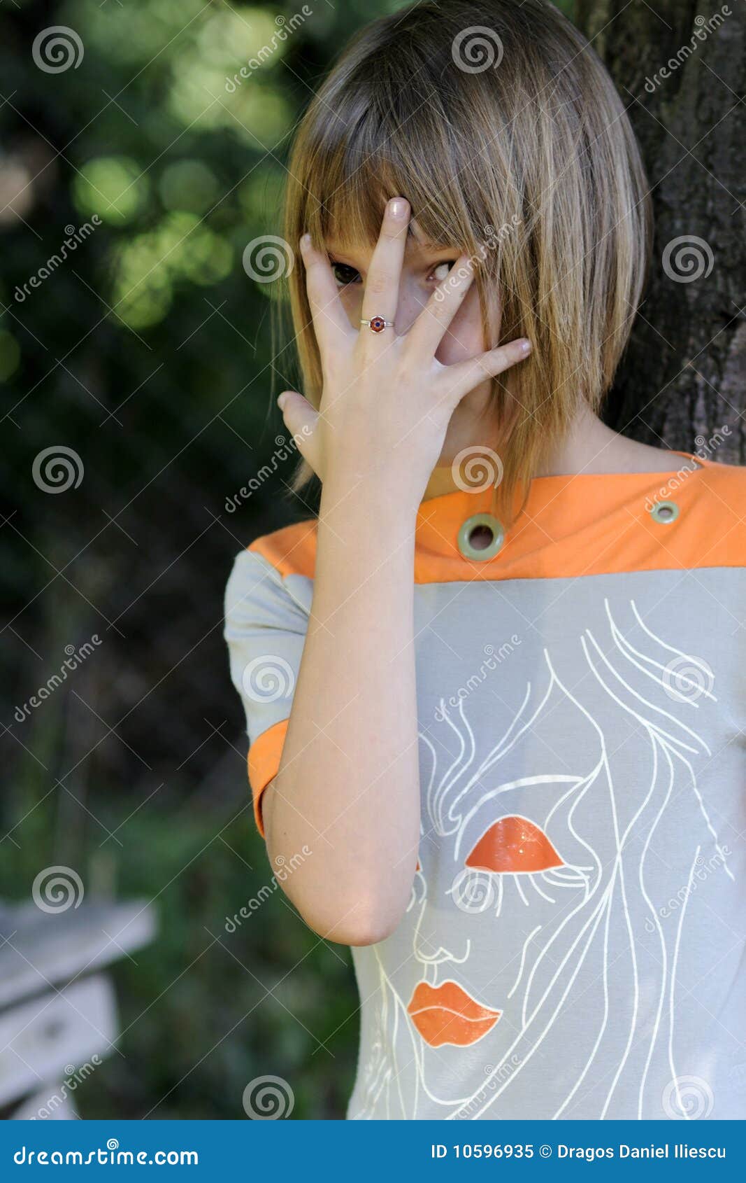 Girl hiding stock image. Image of glamour, little, glamorous - 10596935