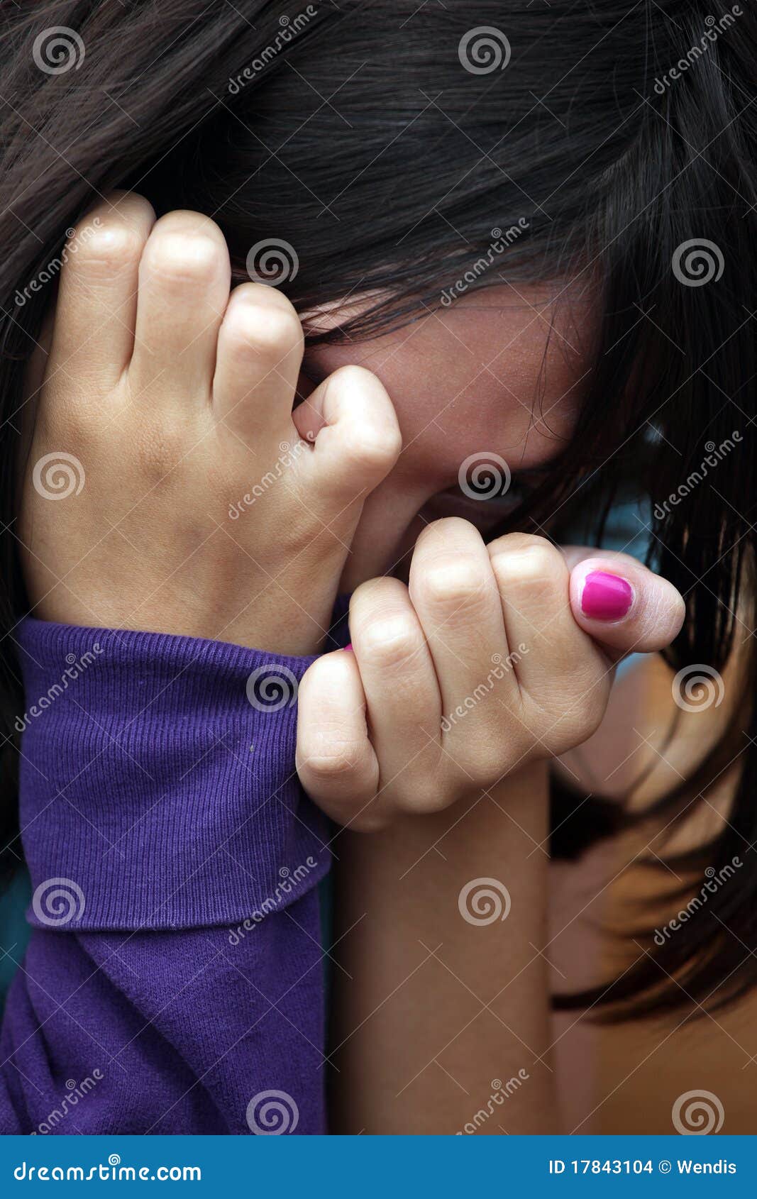 A girl hiding stock photo. Image of background, female - 17843104