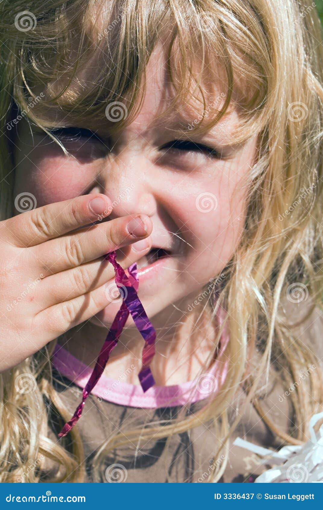 Girl Hiding a Smile stock image. Image of laugh, face - 3336437