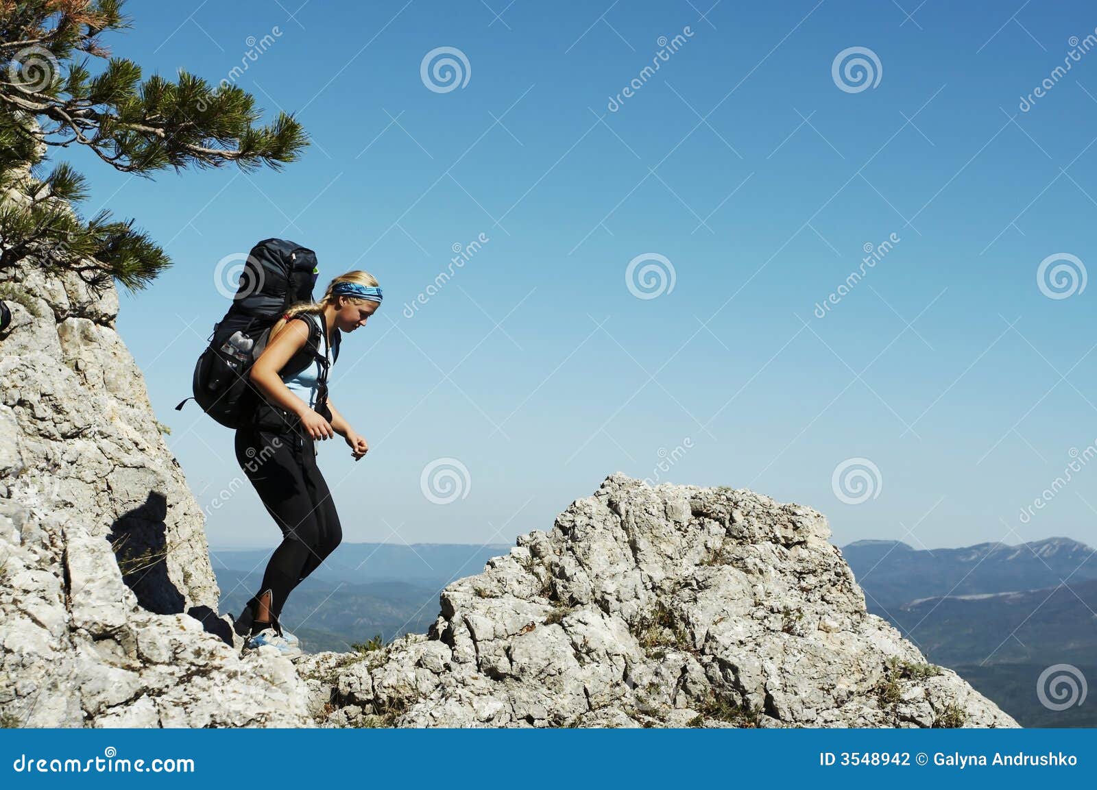 Girl in hike stock photo. Image of adventure, trek, nature - 3548942